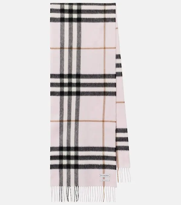 Burberry Check Cashmere Scarf - Pink