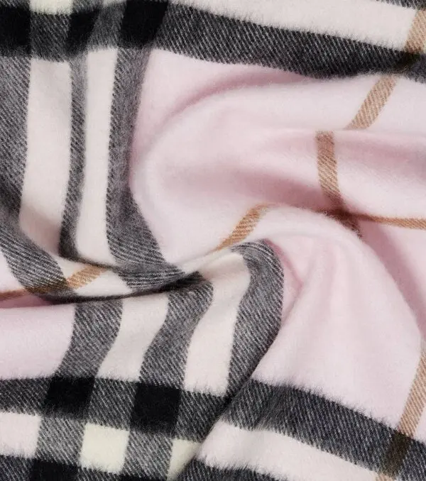 Burberry Check Cashmere Scarf - Pink