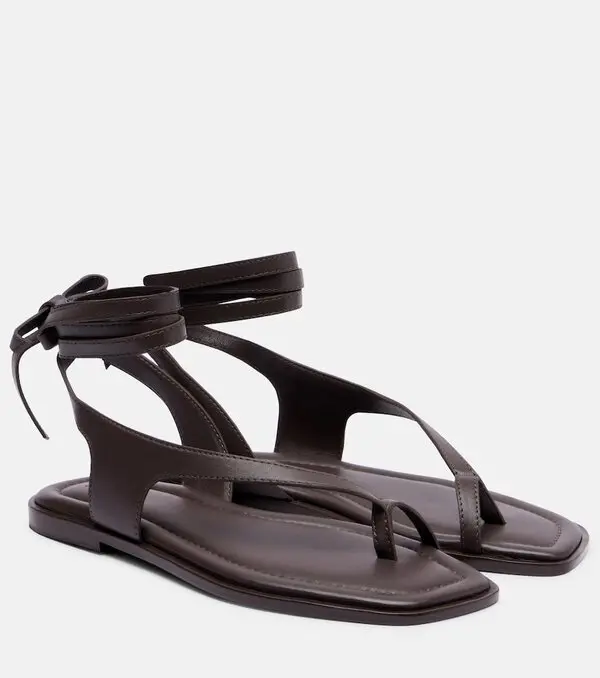A.emery Heidi Leather Sandals - Brown