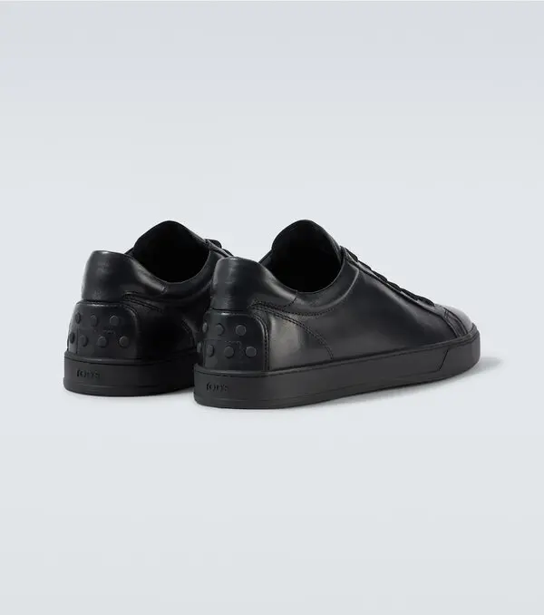 TOD'S Leather Lace-up Sneakers - Black