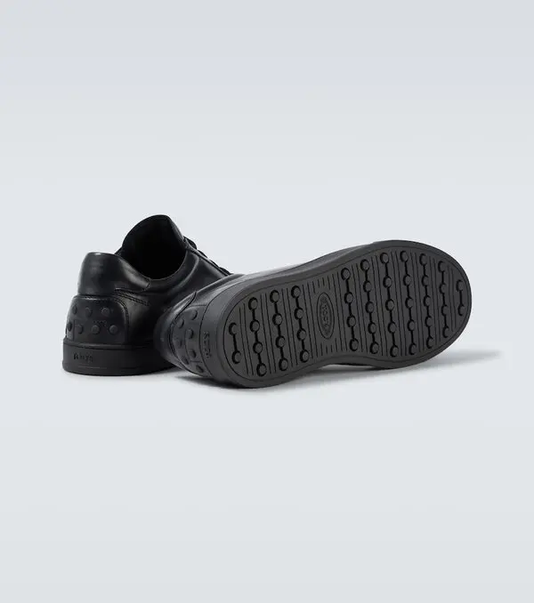 TOD'S Leather Lace-up Sneakers - Black