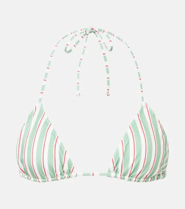 BANANHOT Bell Striped Bikini Top - Green
