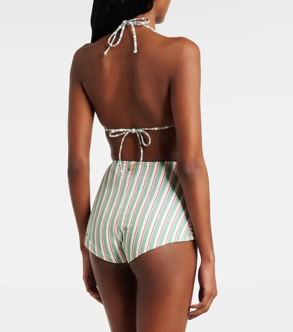 BANANHOT Bell Striped Bikini Top