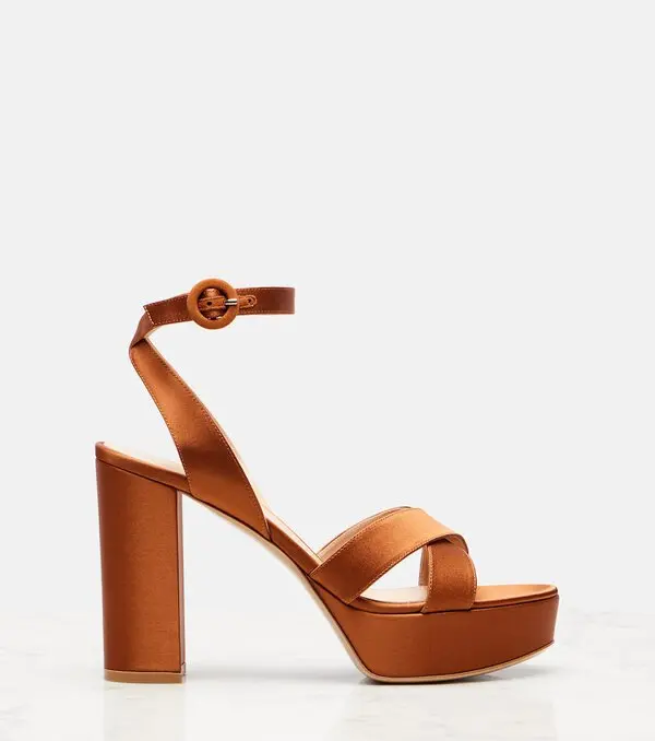 GIANVITO ROSSI Sabrina 105 Platform Sandals - Brown
