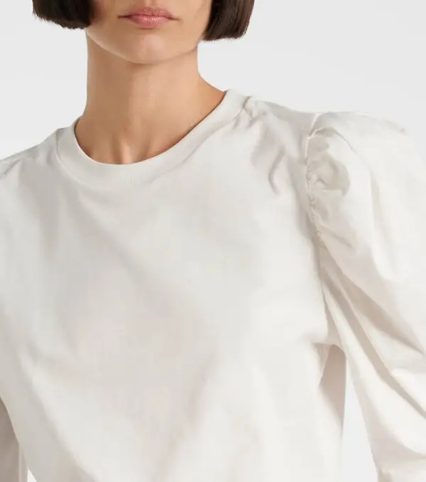 FRAME Drape Cotton Top - White