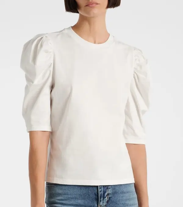 FRAME Drape Cotton Top - White