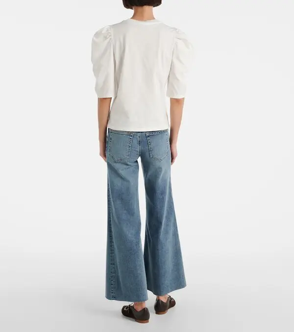 FRAME Drape Cotton Top - White