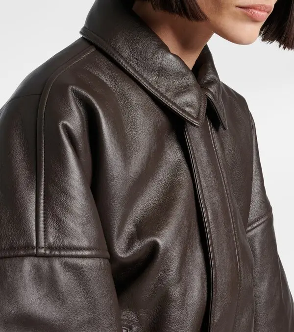 Balenciaga Round Taxi Leather Jacket