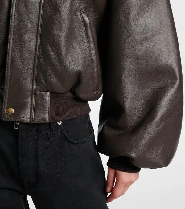 Balenciaga Round Taxi Leather Jacket