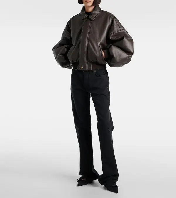Balenciaga Round Taxi Leather Jacket