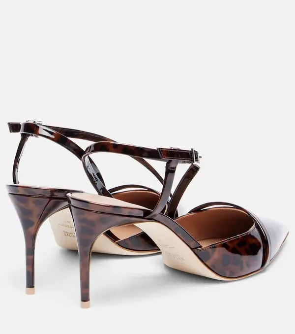 MALONE SOULIERS Valeria 70 Patent Leather Slingback Pumps