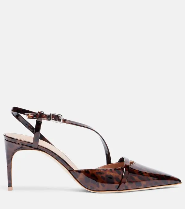 MALONE SOULIERS Valeria 70 Patent Leather Slingback Pumps