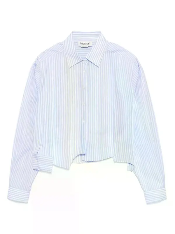 Monse Paneled Cropped Shirt