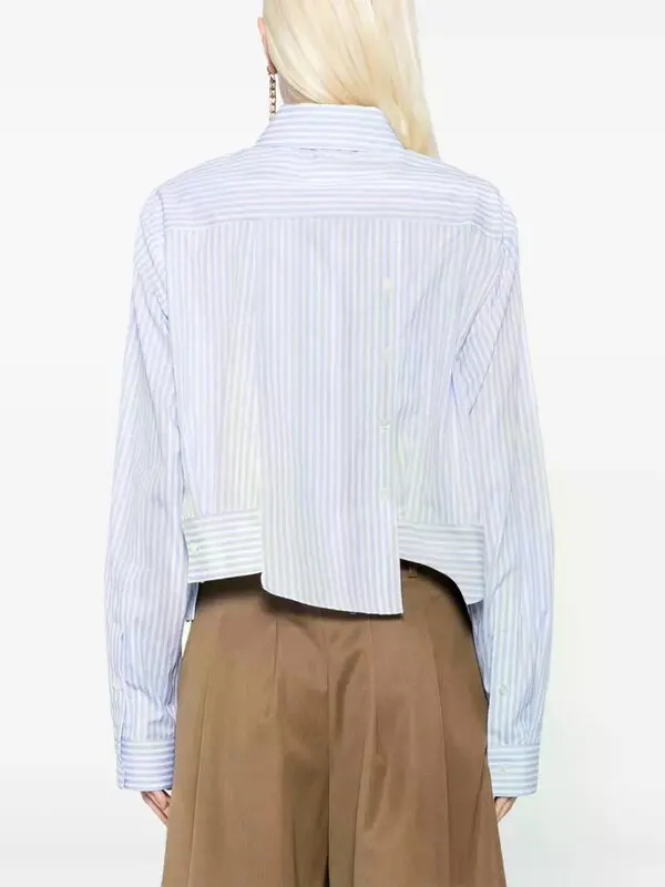 Monse Paneled Cropped Shirt