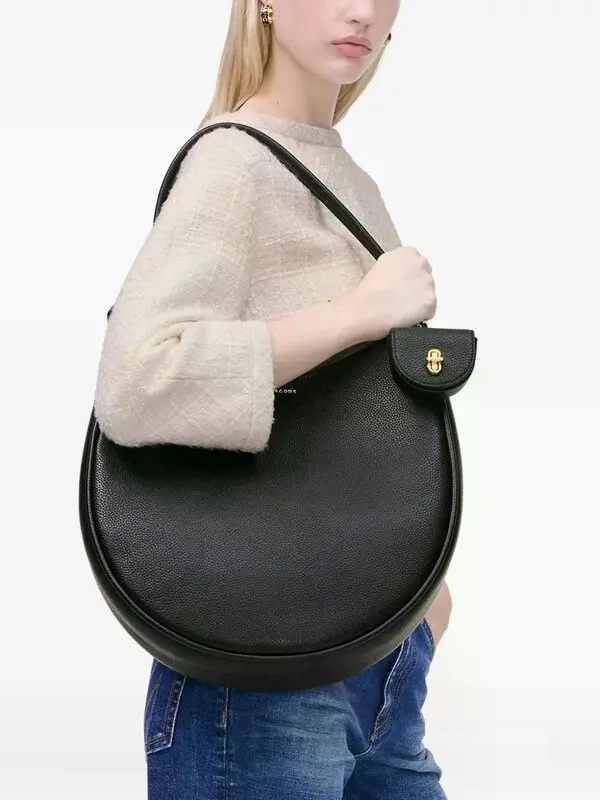 Marc Jacobs The Leather Crescent Dual Shoulder Bag - Black