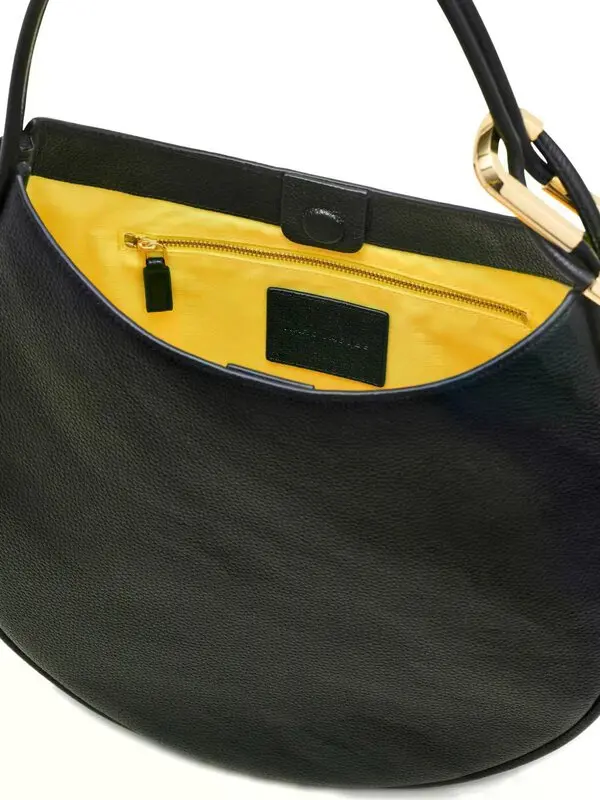 Marc Jacobs The Leather Crescent Dual Shoulder Bag - Black