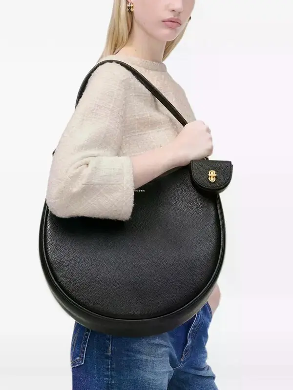 Marc Jacobs The Leather Crescent Dual Shoulder Bag - Noir
