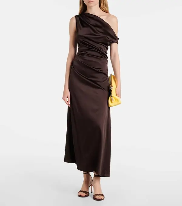 Staud Phare Silk-blend Satin Cocktail Dress