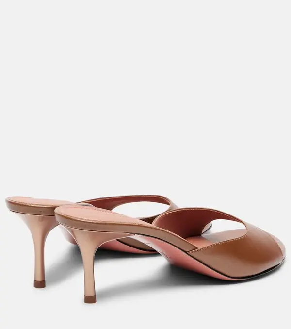 Amina Muaddi Jeanne 60 Leather Mules