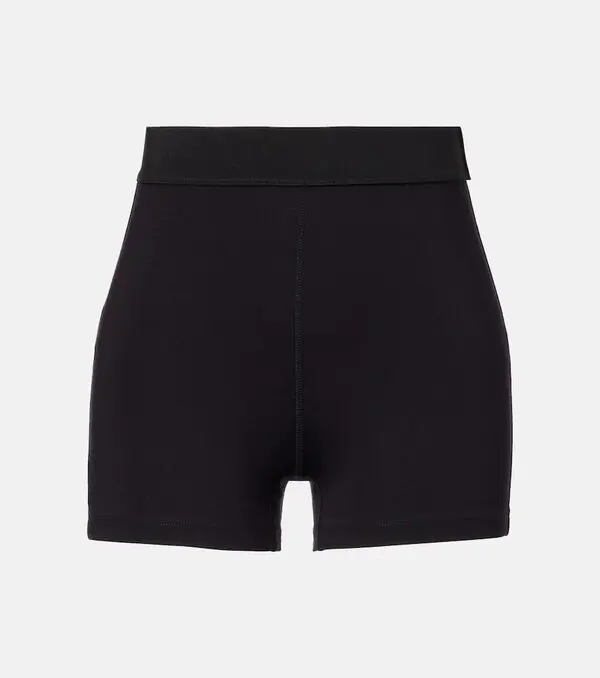 Wardrobe.NYC High-rise Jersey Shorts - Black