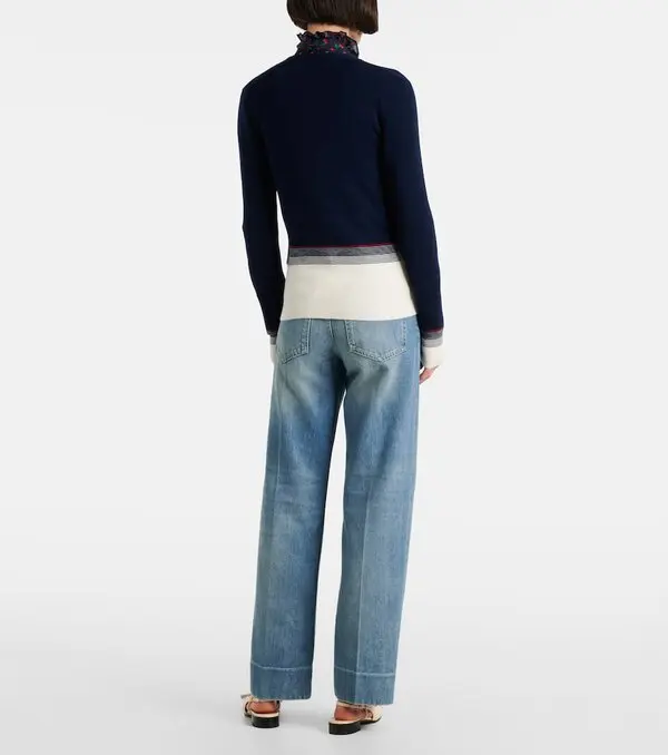 Valentino Garavani Striped Virgin Wool Cardigan