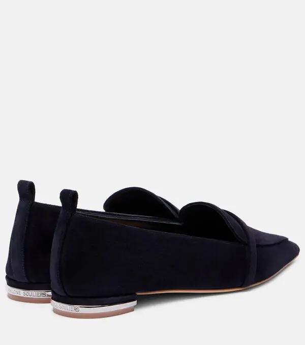 MALONE SOULIERS Dora 10 Suede Loafers - Blue