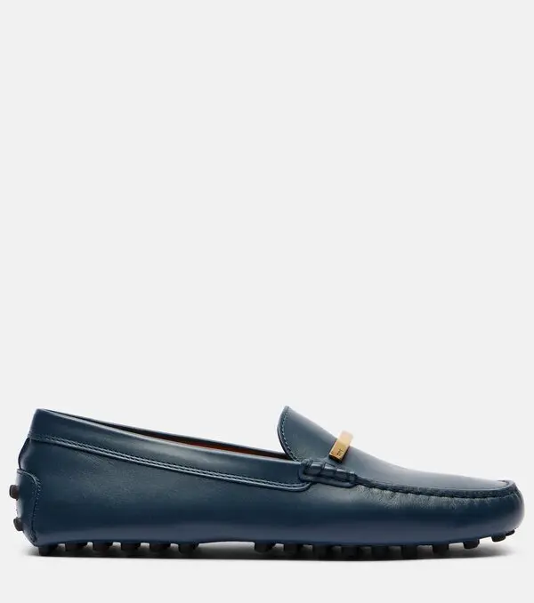 TOD'S Gommino Barretta Leather Loafers - Blue