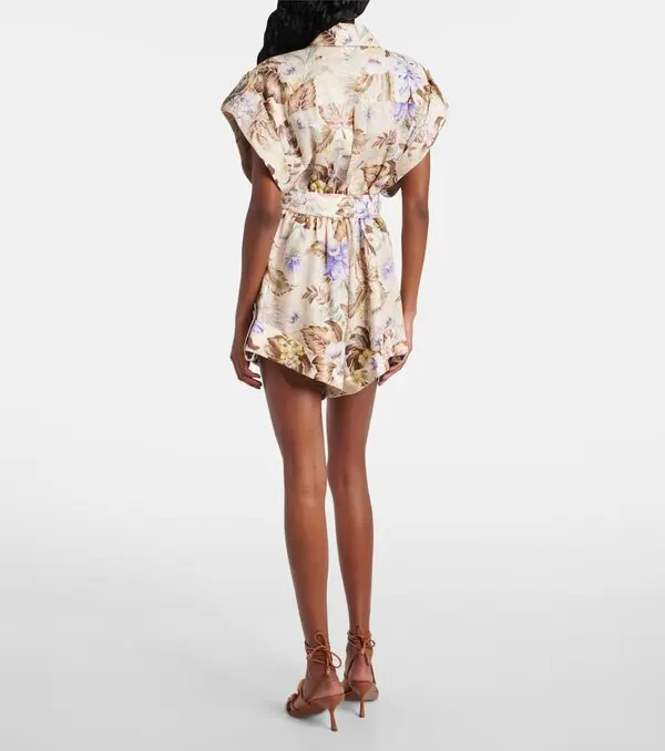 Zimmermann Floral Linen Romper