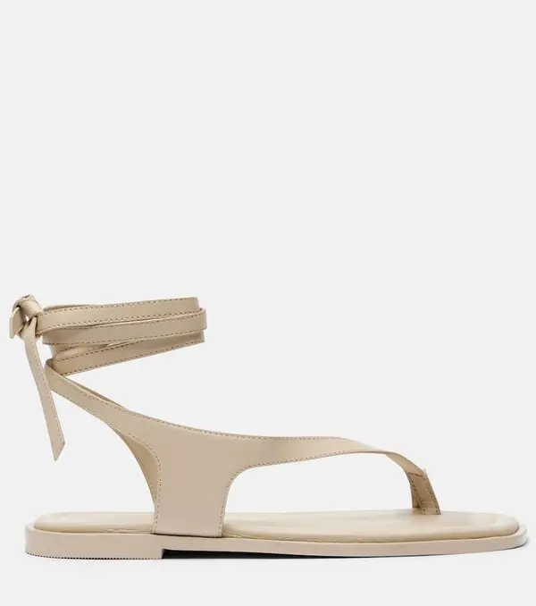 A.emery Heidi Leather Sandals - Beige