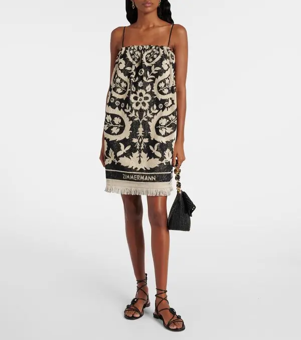 Zimmermann Rhiannon Cotton Terry Minidress