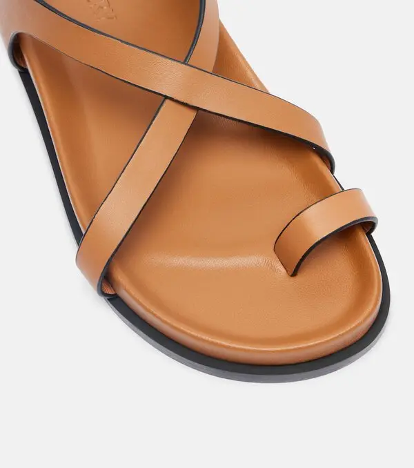 A.emery Jalem Slim Leather Sandals - Brown