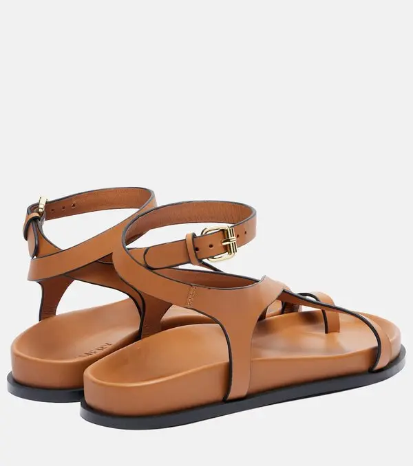 A.emery Jalem Slim Leather Sandals - Brown