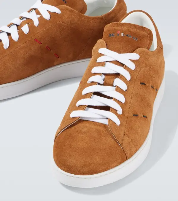 Kiton Suede Low Top Sneakers - Brown