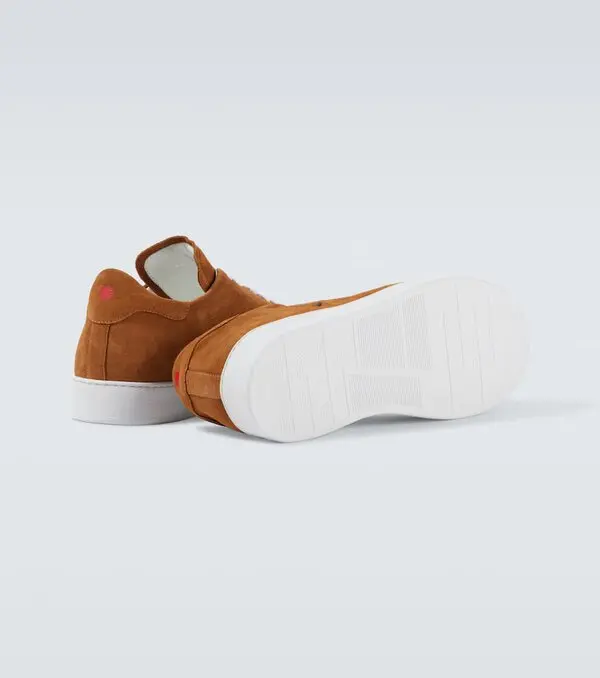 Kiton Suede Low Top Sneakers - Brown