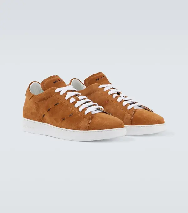 Kiton Suede Low Top Sneakers - Brown