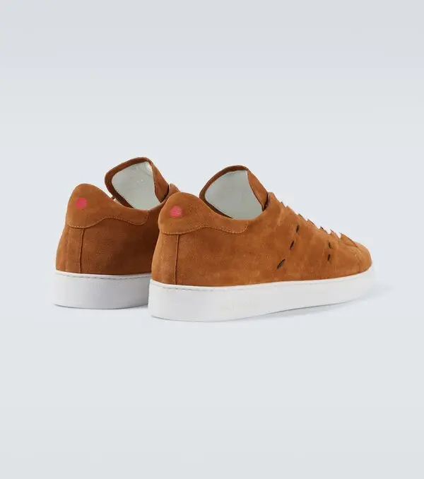 Kiton Suede Low Top Sneakers - Brown