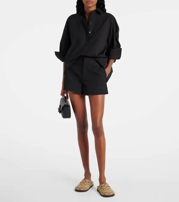 Gucci Gg Leather-trimmed Mules