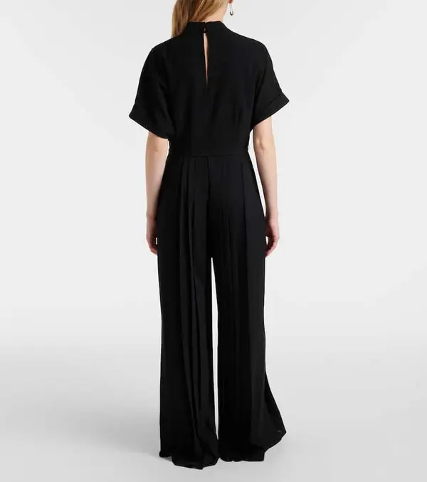 JOSEPH Sofia Plisse Jumpsuit - Black