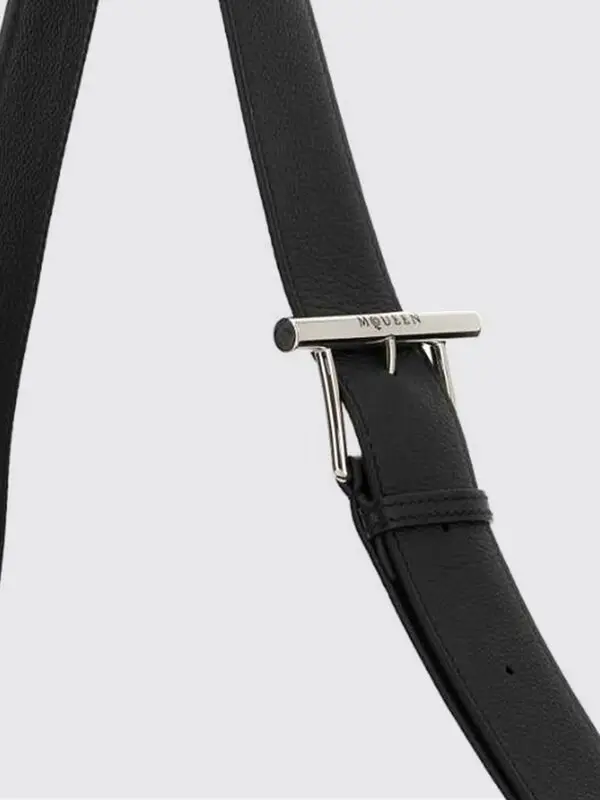 Alexander McQueen Calf Leather Shoulder Bag - Black