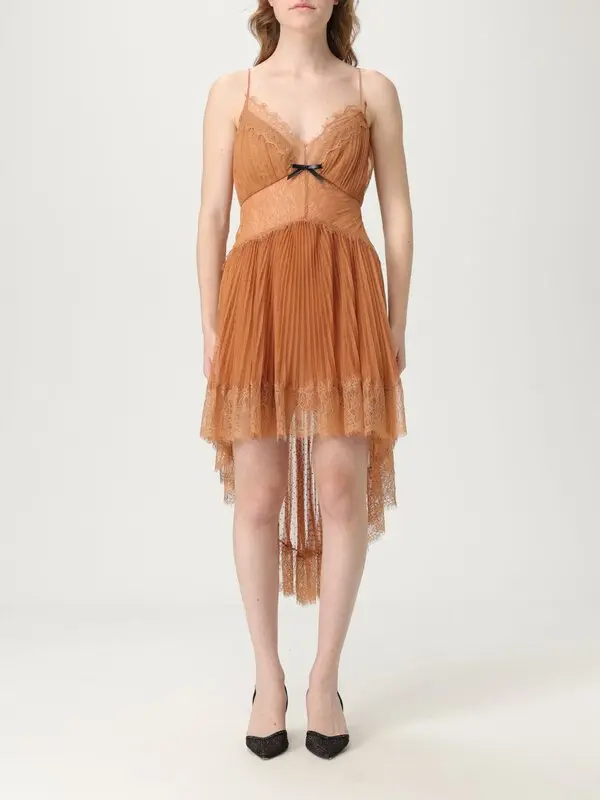 strapless open back dress Orange Midi Dress V Neck – This Girls Curiosity Tethys – Ribbon Rouge  Boutiques main image 0