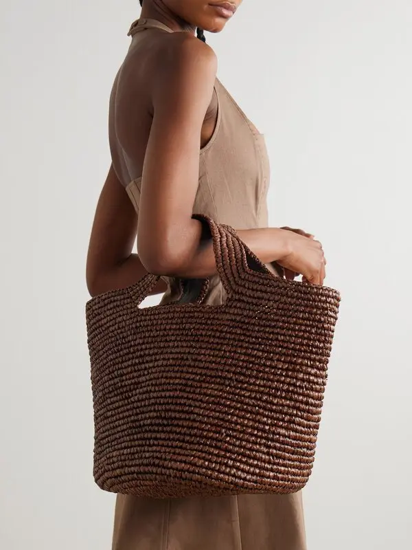 SENSI STUDIO Woven Raffia Bolso Playero Tote