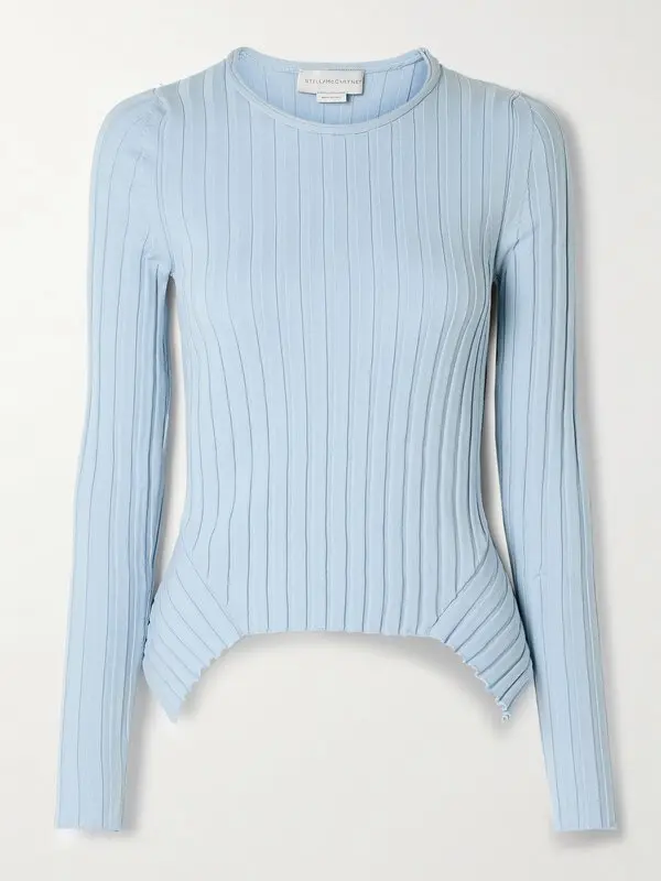 Stella McCartney Ribbed Cotton Top - Blue