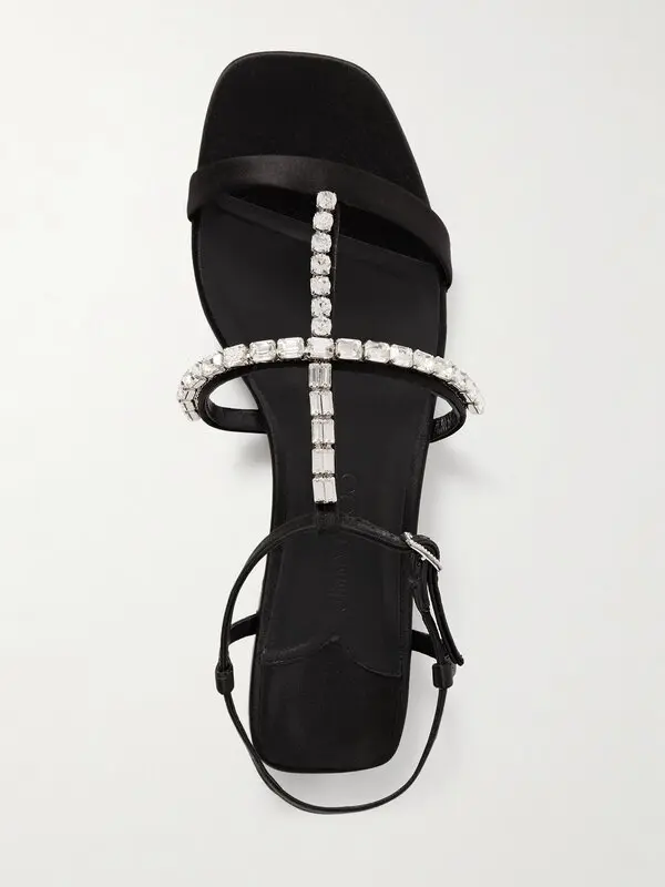 JIMMY CHOO Gwyn Crystal-embellished Sandals - Black