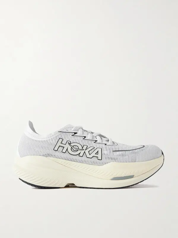 HOKA Rubber-trimmed Mesh Sneakers - Gray