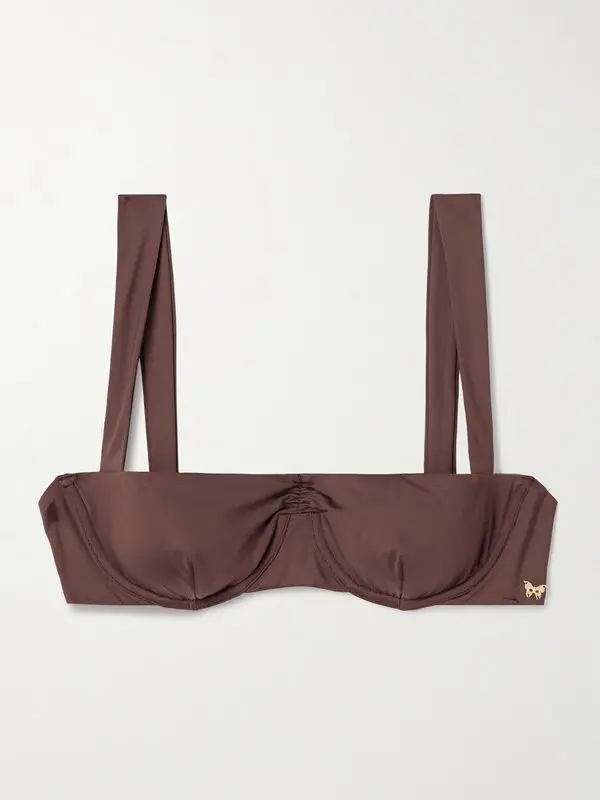 Kiki De Montparnasse La Sirene Underwired Balconette Bikini Top - Brown