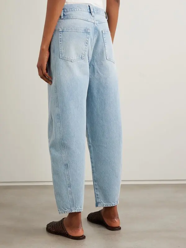 FRAME The Twisted Paneled High-rise Straight-leg Jeans