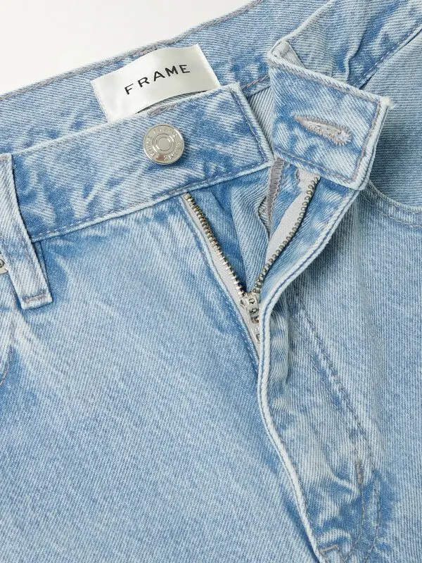FRAME The Twisted Paneled High-rise Straight-leg Jeans