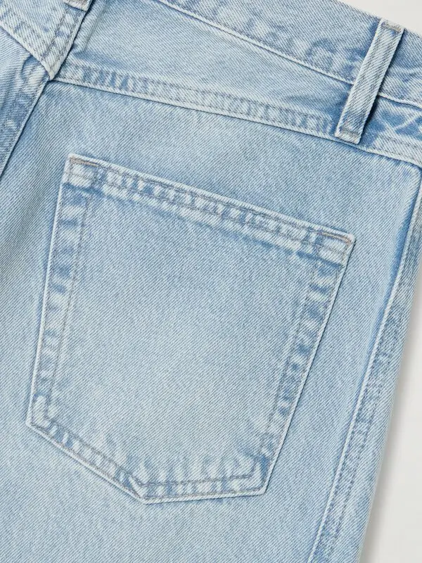 FRAME The Twisted Paneled High-rise Straight-leg Jeans