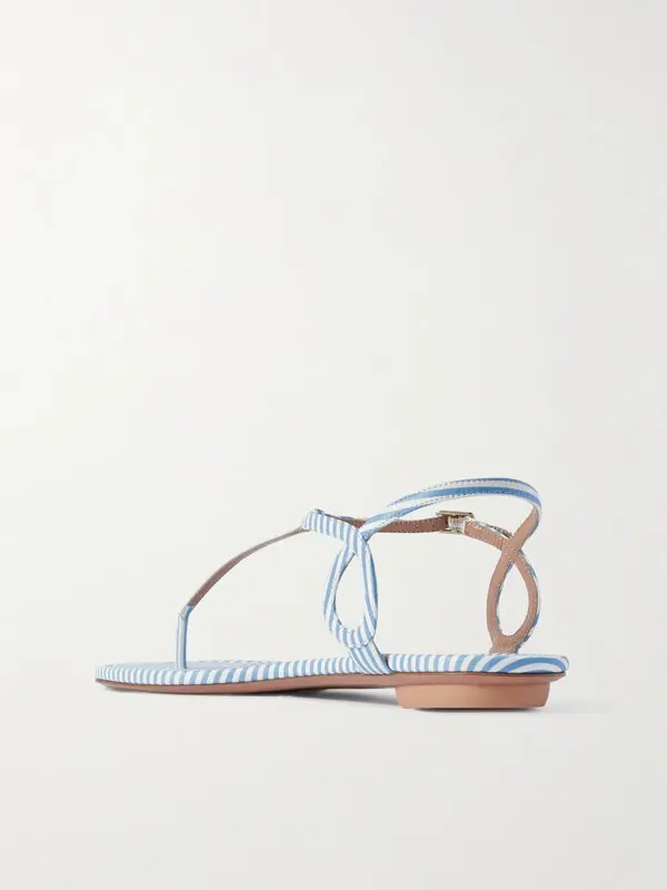 AQUAZZURA - Almost Bare Striped Leather Sandals
