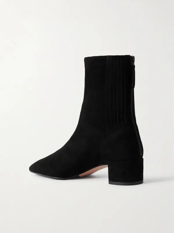 AQUAZZURA Saint Honoré 35 Suede Ankle Boots